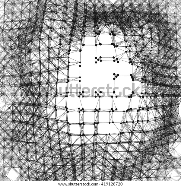 Network Background Connection Structure Wireframe Polygonal Stock Vector Royalty Free