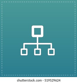 Network Block Diagram Red Flat Symbol Stock Vector (Royalty Free) 330647702