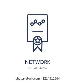 Network Certificate Icon Network Certificate Linear Stock Vector ...