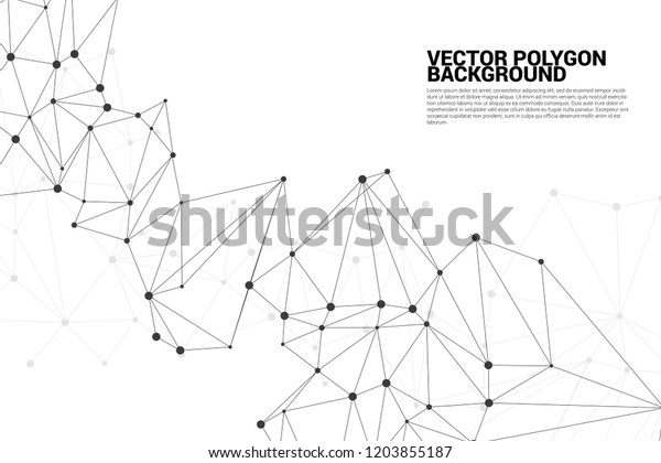 Network Connecting Dot Polygon Background Concept Stock Vector (Royalty ...