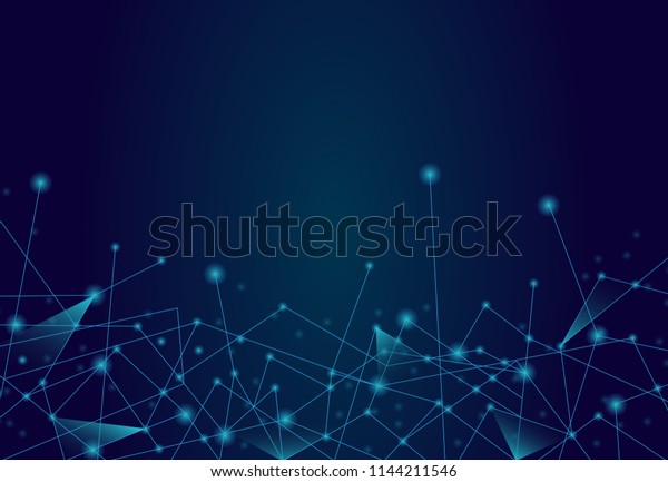 Network Connection Isolated On Blue Background 스톡 벡터(로열티 프리) 1144211546 ...