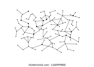 Man Touching Global Lines Triangles Particle Stock Vector (Royalty Free ...