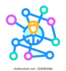 Network Connections Color Icon Vector Network Stock Vector (Royalty ...