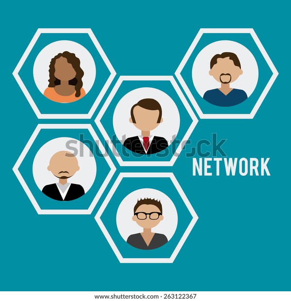 Network Design Over White Background Vector Stock Vector (Royalty Free ...