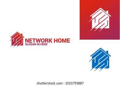 Network Home Logo Template Design Vector Stock Vector (Royalty Free ...