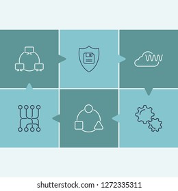 Network Icon Set Lan Routing Backup Stock Vector (Royalty Free ...