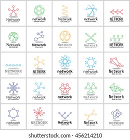 Network Icons Set Isolated On Gray Stock Vector (Royalty Free) 455662297