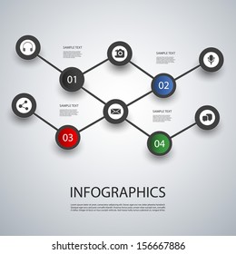 Round Organizational Structure Infographic Template Design: เวกเตอร์ ...
