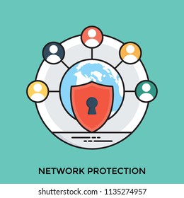 Network Integrity Representing Network Protection Concept Stock Vector ...