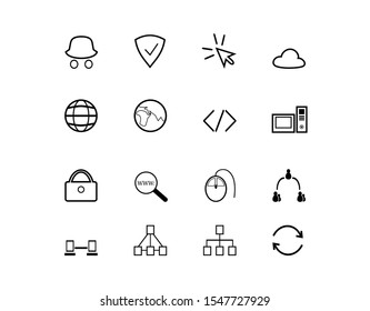 Network Internet Outline Design Icon Stock Vector (Royalty Free ...