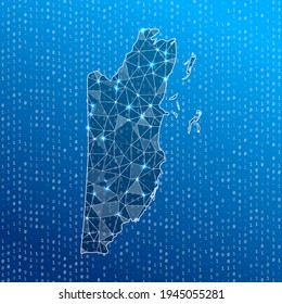 Network Map Belize Country Digital Connections Stock Vector (Royalty ...