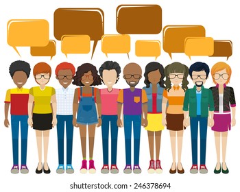 Network People Empty Rectangular Callouts On Stock Vector (Royalty Free ...