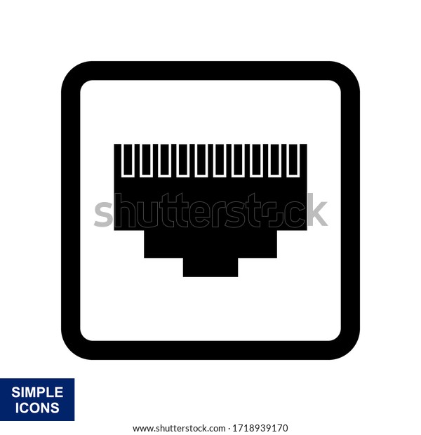 Network Port Icon Vector Illustration Stock Vector (Royalty Free ...