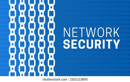 Network Security Background Illustration Banner Chains Stock Vector ...