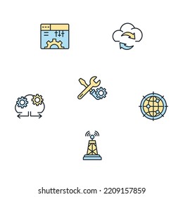 Network Technology Icons Set Network Technology Stock Vector (Royalty Free) 2209157859 ...