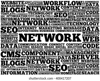 Network Word Cloud Business Concept Stock Vector (Royalty Free ...