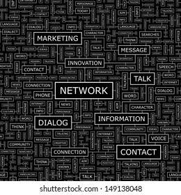 Network Word Cloud Illustration Graphic Tag Stock Vector (Royalty Free ...