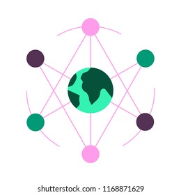 Network World Icon Vector Illustration Flat Stock Vector (Royalty Free ...