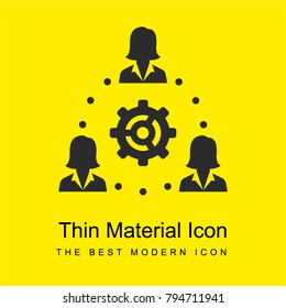 Networking Bright Yellow Material Minimal Icon Stock Vector (Royalty ...