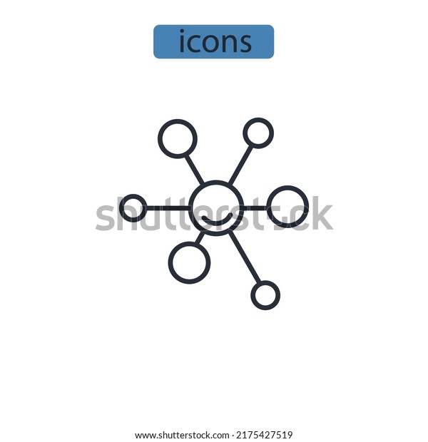Networking Icons Symbol Vector Elements Infographic Stock Vector ...
