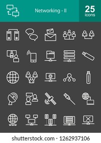 Networking Line Icons Stock Vector (Royalty Free) 1262937106 | Shutterstock