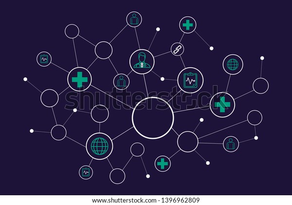 Networking Medical Communication Connection System Icon Stock Vector ...