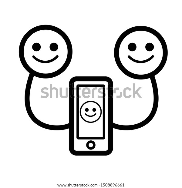Networking Vector Icon Happiness Sign Emotions Stock Vector (Royalty ...