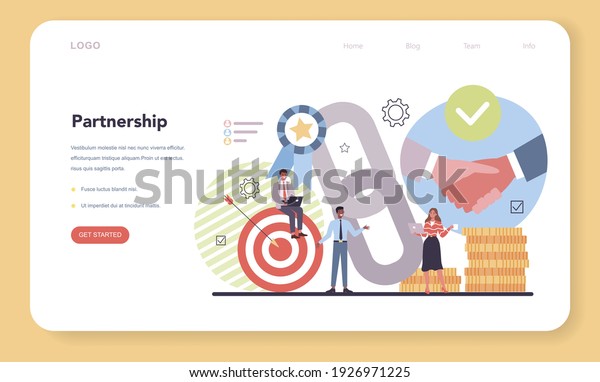Networking Web Banner Landing Page Customer Stock Vector (Royalty Free ...
