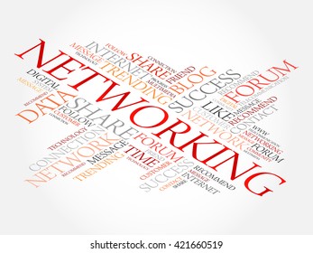 Networking Word Cloud Business Concept Stock Vector (Royalty Free ...