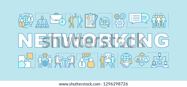 Networking Word Concepts Banner Team Building Stock Vector (Royalty ...