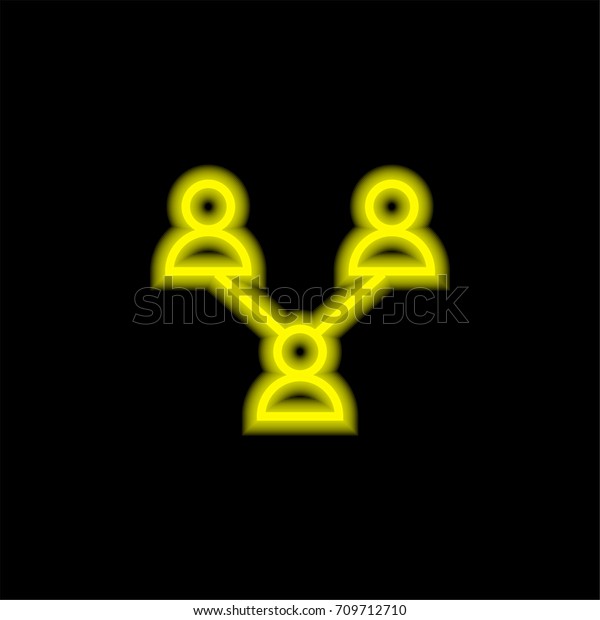 Networking Yellow Glowing Neon Ui Ux Stock Vector (Royalty Free ...