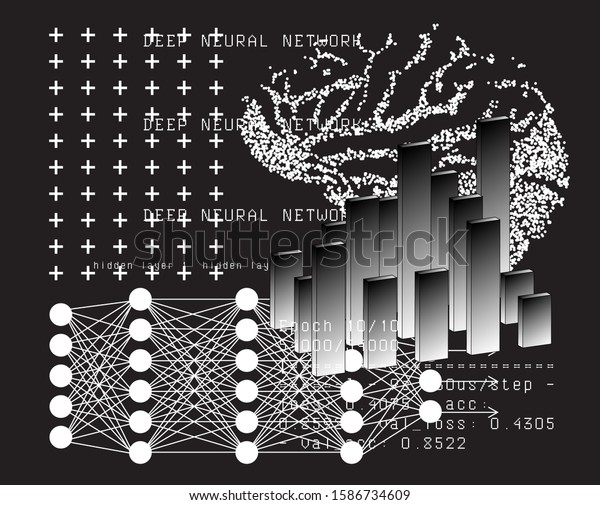 「Neural Network Graphic Scheme Brain Map」のベクター画像素材（ロイヤリティフリー ...