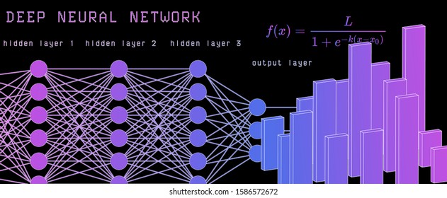 Neural Network Graphic Scheme Charts Graphs Stock Vector (Royalty Free ...