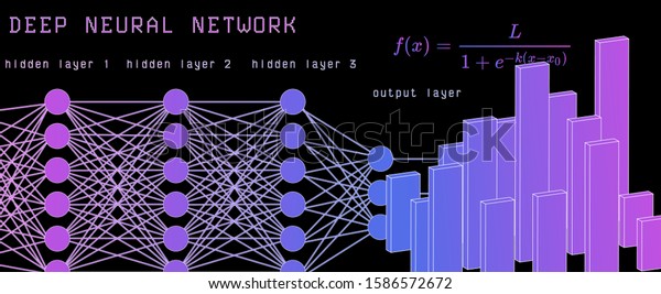 Neural Network Graphic Scheme Charts Graphs Stock Vector (Royalty Free ...