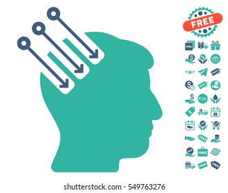 Neuro Interface Eps Vector Pictogram Illustration Stock Vector (Royalty ...