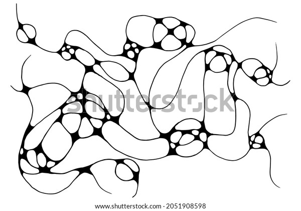 Neurographic Lines Sketch Vector Illustration Abstract Stock Vector ...