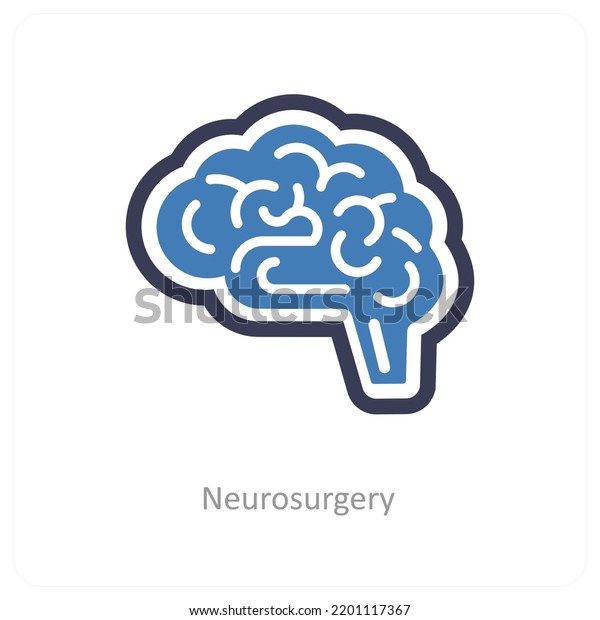 Neurosurgery Brain Icon Concept Stock Vector (Royalty Free) 2201117367 ...