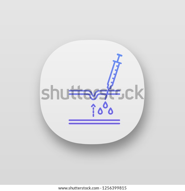 Neurotoxin Injection App Icon Subcutaneous Injection Stock Vector ...