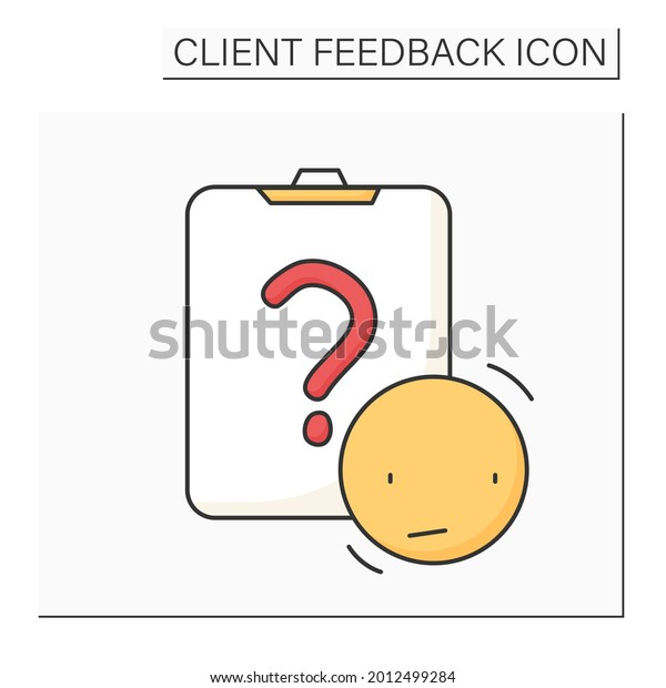 Neutral Customer Experience Color Icon Clipboard Stock Vector (Royalty ...