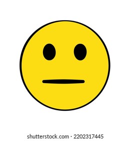 Neutral Face Emoji Vector Illustration Cartoon Stock Vector (Royalty ...