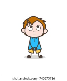 Neutral Face Expression Cute Cartoon Kid Stock Vector (Royalty Free ...