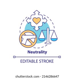 Neutrality Concept Icon Foreign Aid Regulation Stock Vector (Royalty ...
