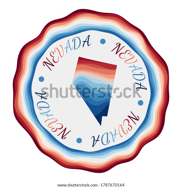 Nevada Badge Map Us State Beautiful Stock Vector (Royalty Free ...