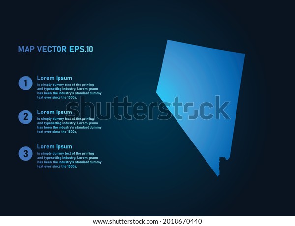 Nevada Map Infographic Style On Dark Stock Vector (Royalty Free ...