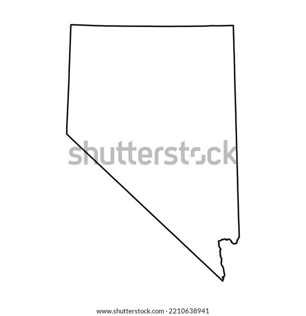 Nevada Map Shape United States America Stock Vector (Royalty Free ...