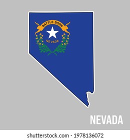 Nevada State Silhouette Flag Stock Vector (Royalty Free) 1978136072 ...