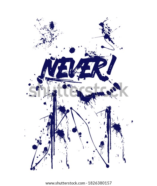 Never Print Tshirt Graphic Vector Stock Vector (Royalty Free ...