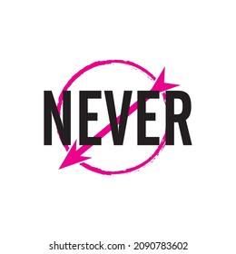 Never Sign Pink Text End Vector Stock Vector (Royalty Free) 2090783602 ...