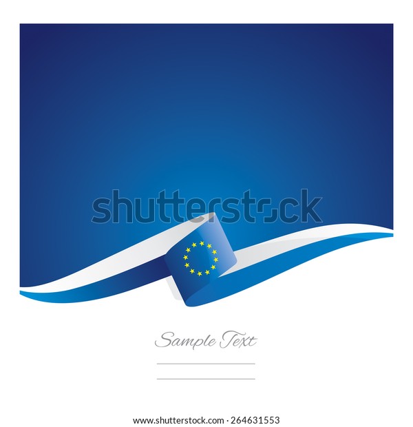 New Abstract Eu Flag Ribbon Stock Vector (Royalty Free) 264631553 ...