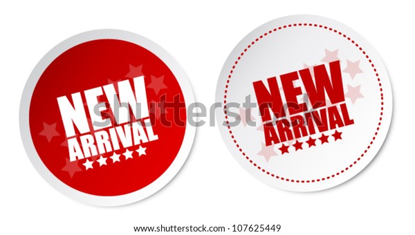 New Arrival Stickers Stock Vector (Royalty Free) 107625449 | Shutterstock